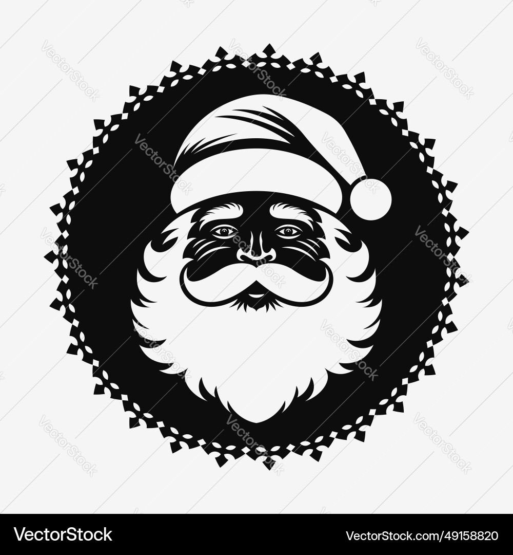 Santa claus icon retro style Royalty Free Vector Image