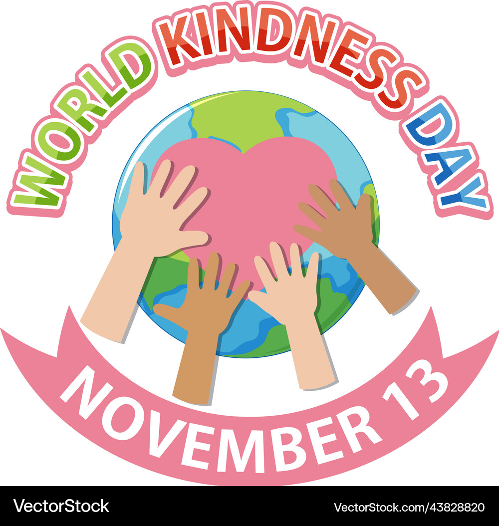 World kindness day banner design Royalty Free Vector Image