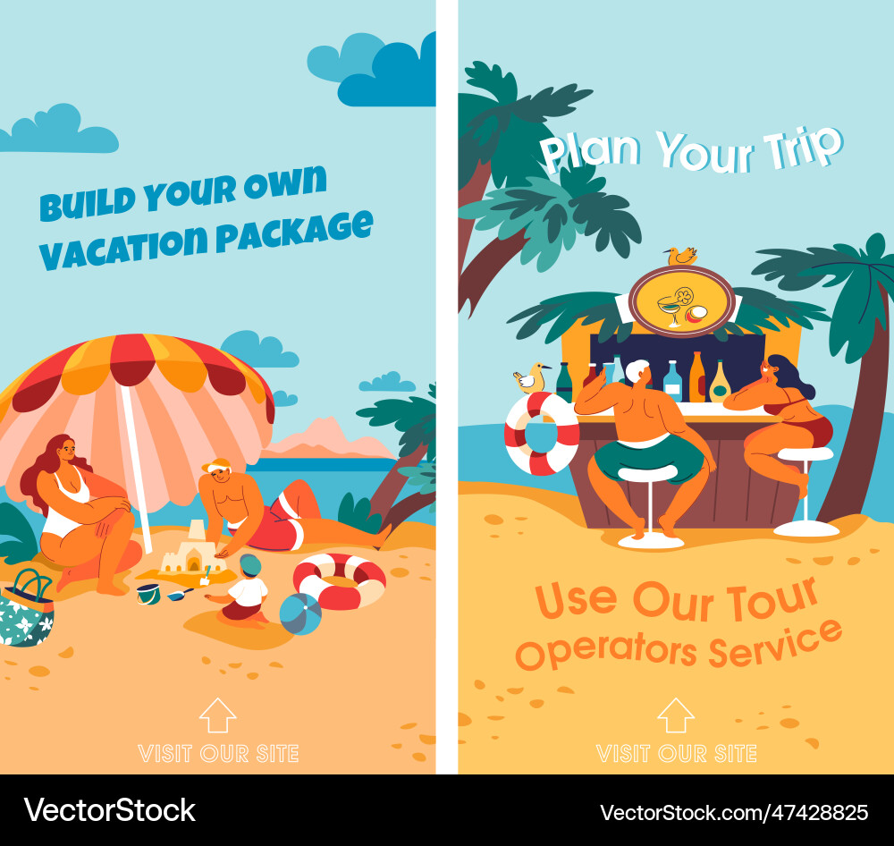 Build your own vacation package plan your trip Vector Image