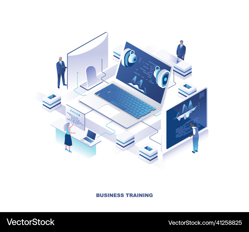 Corporate business training seminar webinar Vector Image