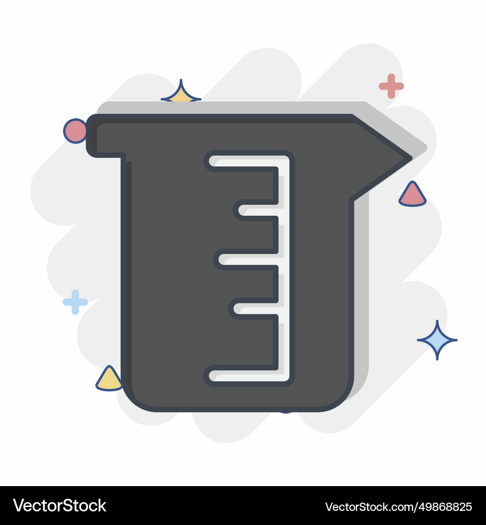 Icon beaker related to laundry symbol comic style Vector Image