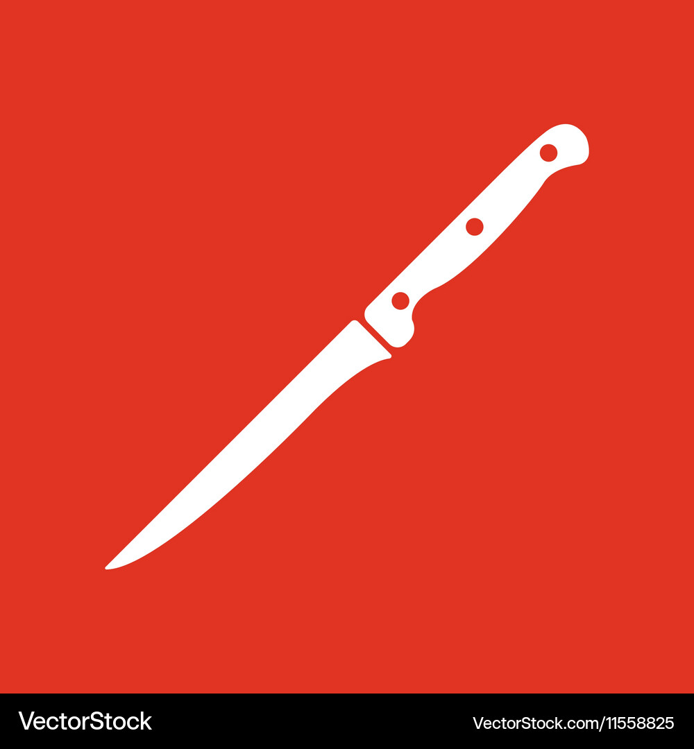 Knife for meat icon and chef kitchen Royalty Free Vector