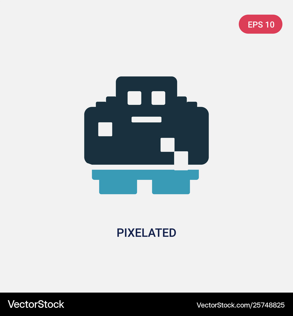 Two color pixelated icon from social media Vector Image