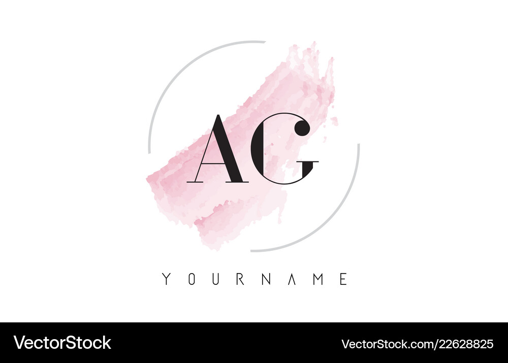 Watercolor Letter Logo - AGG Royalty Free Vector Image