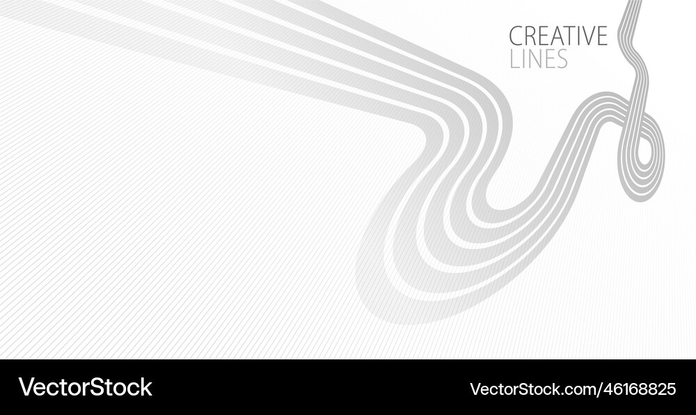 Wave lines in 3d perspective abstract background Vector Image