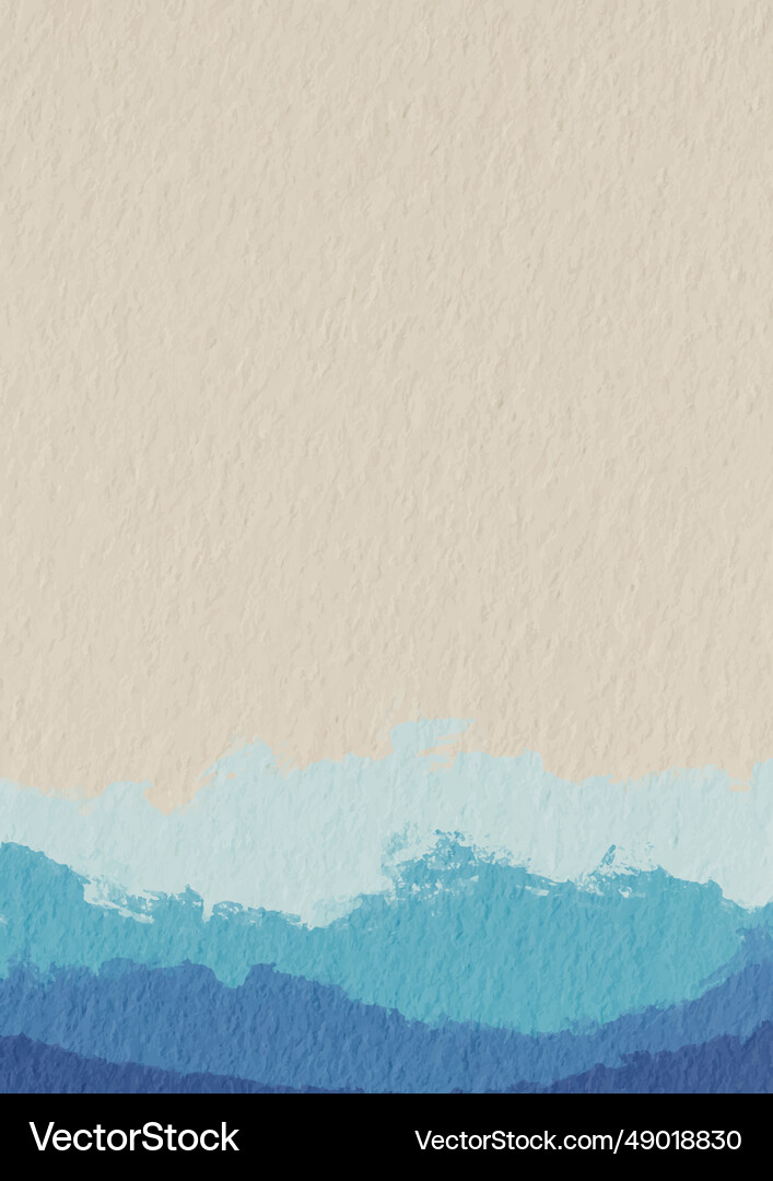 Abstract beach watercolor on paper background Vector Image