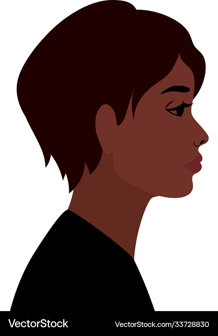 Black man cartoon in side view design Royalty Free Vector