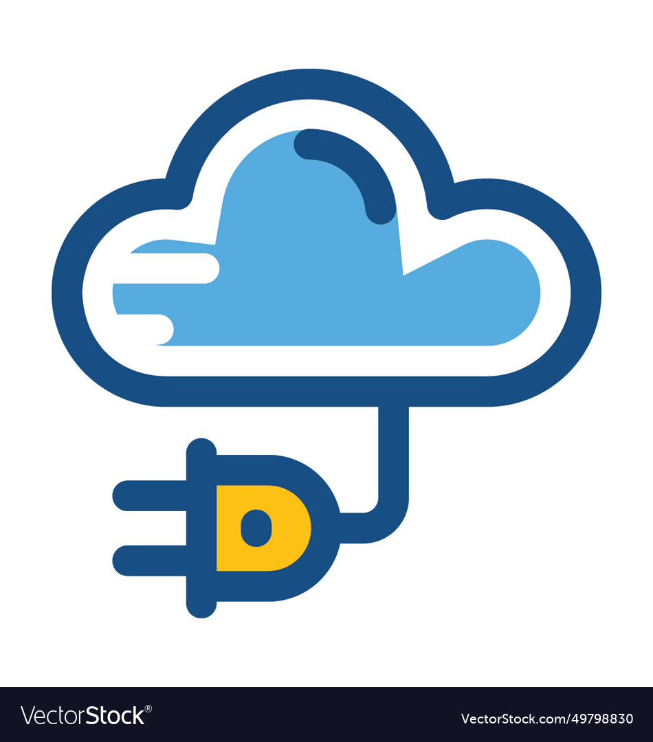 Cloud plug icon Royalty Free Vector Image - VectorStock
