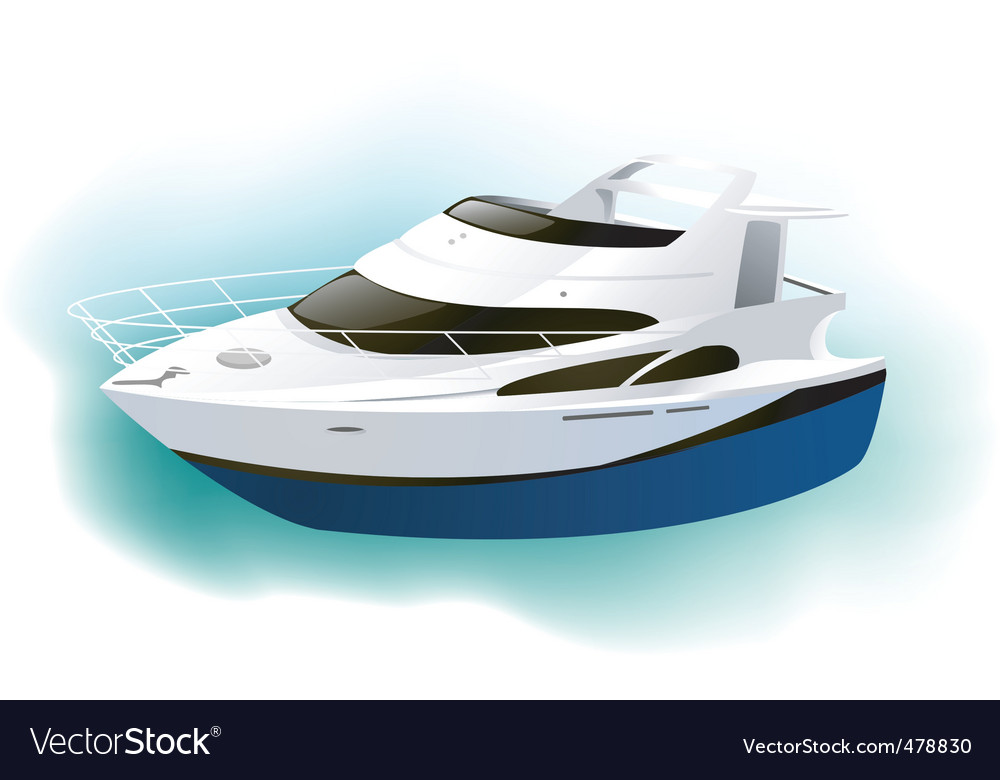 Elegant Motor Yacht Royalty Free Vector Image - VectorStock