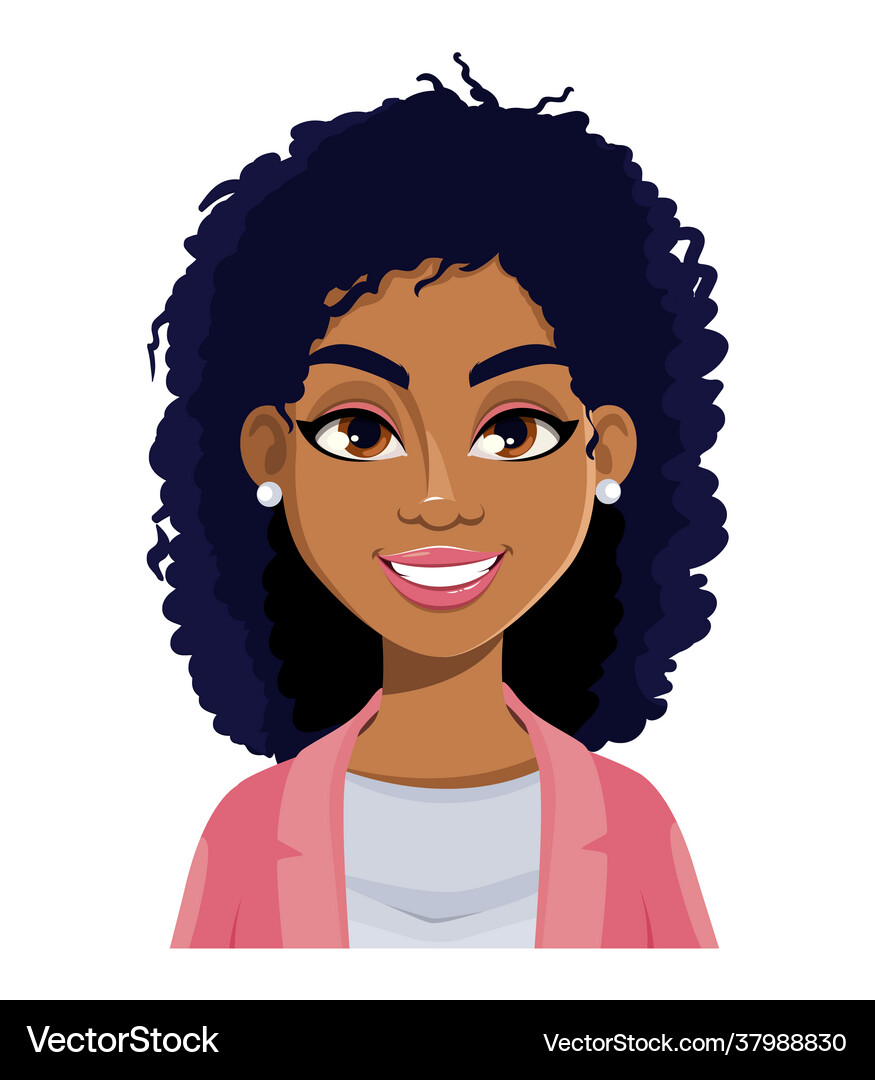 Face expression african american woman Royalty Free Vector