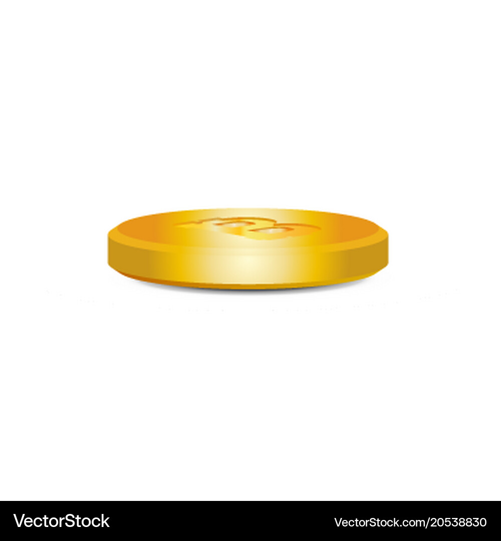 Golden bitcoin bunch Royalty Free Vector Image