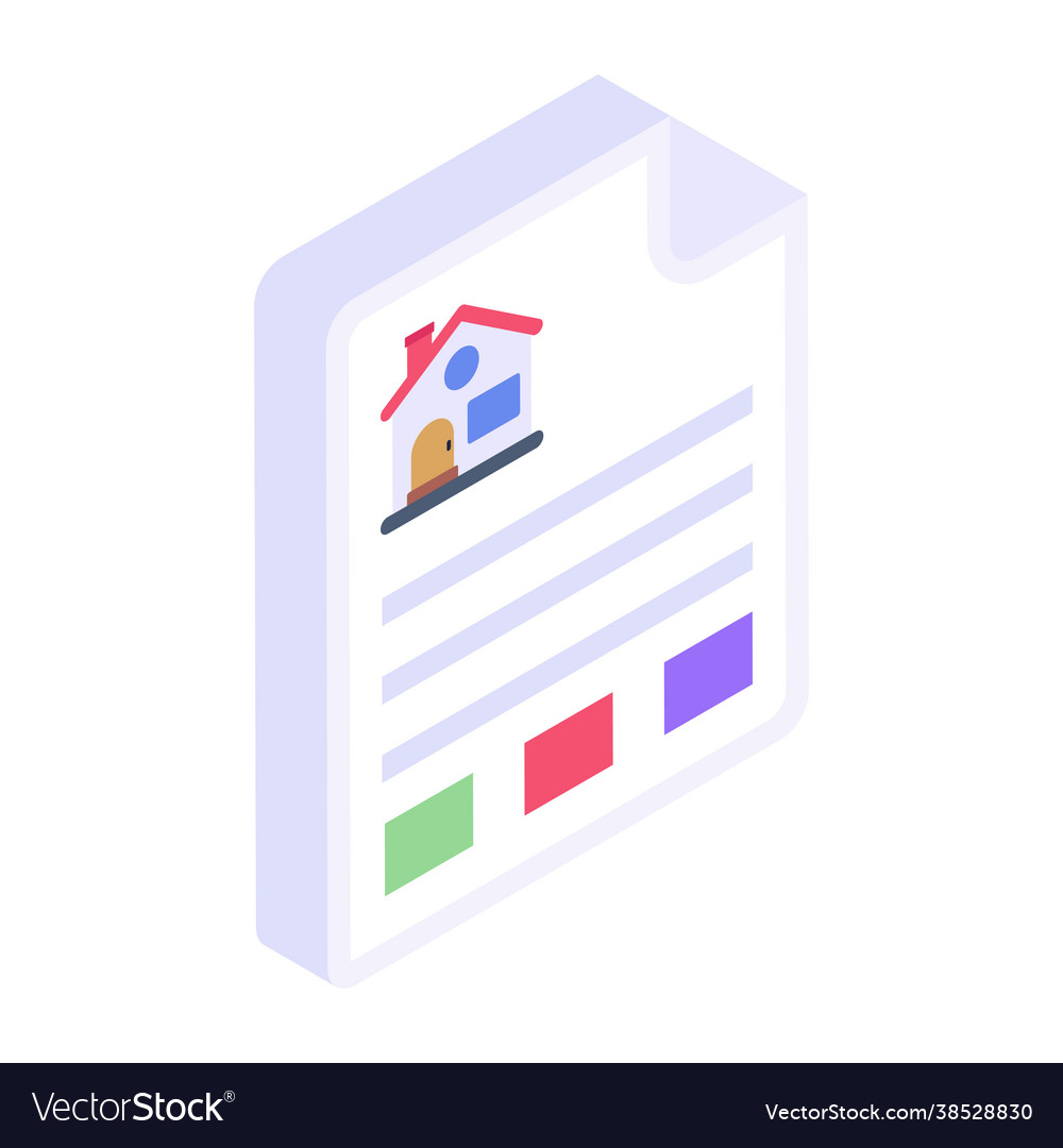 Home document Royalty Free Vector Image - VectorStock