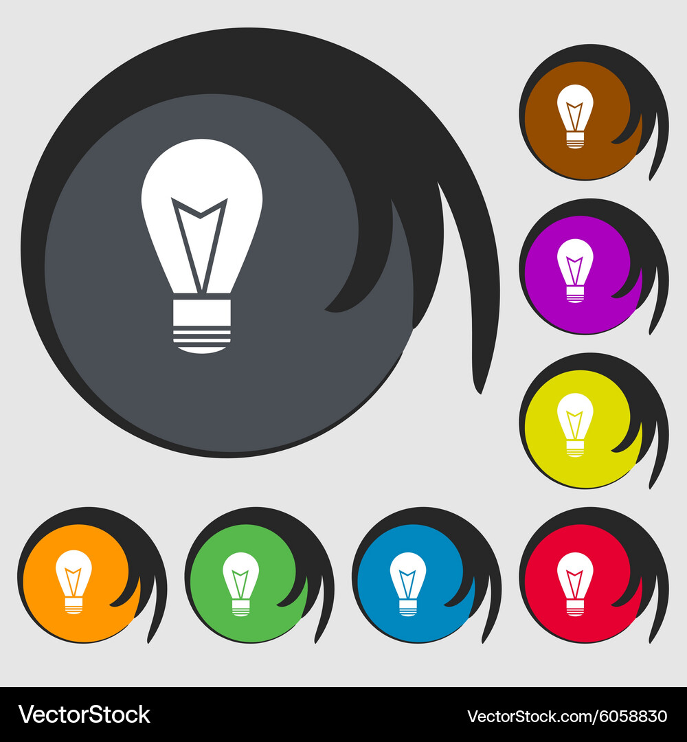 Light lamp sign icon idea symbol lightis Vector Image