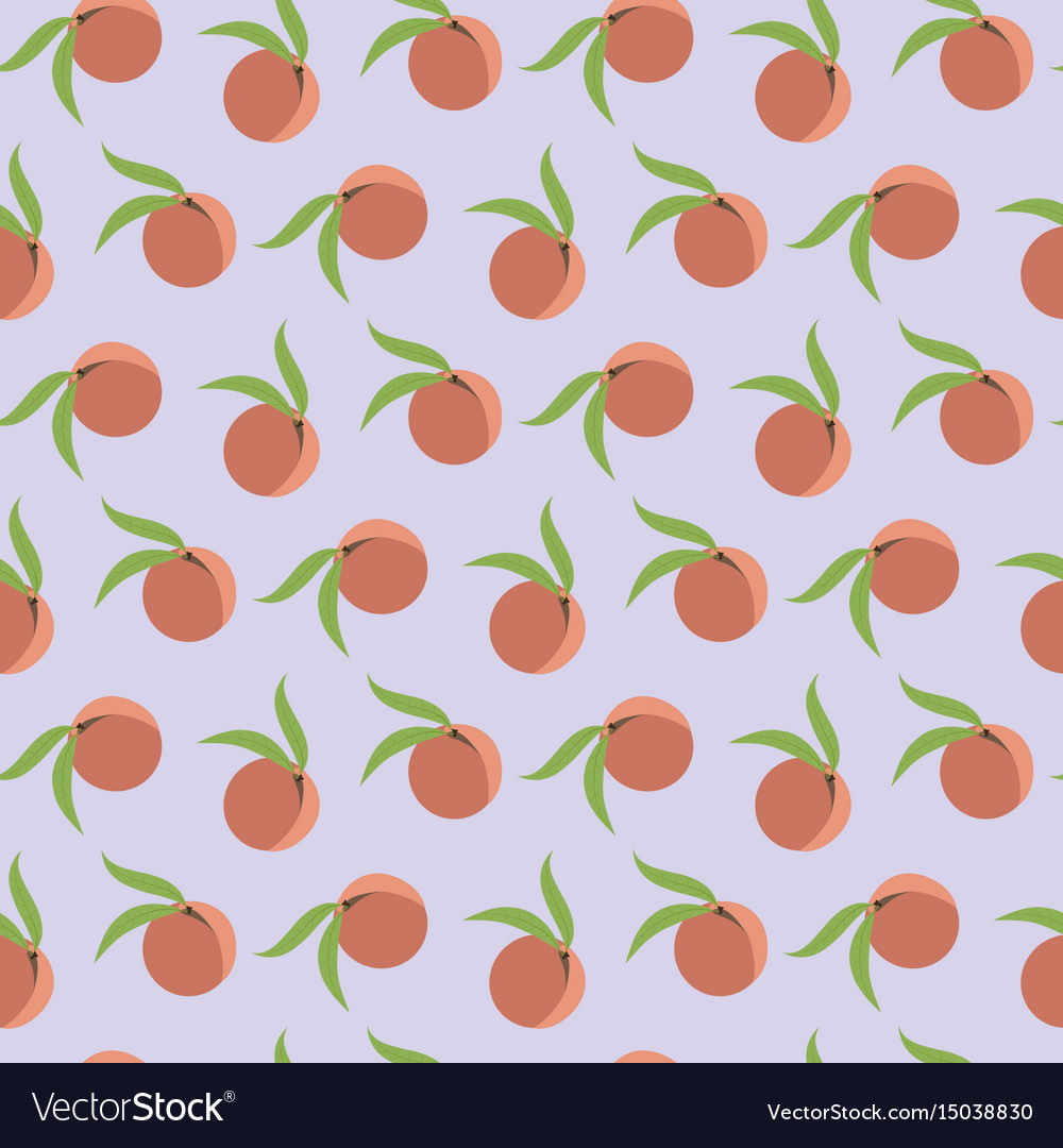 Peach seamless pattern Royalty Free Vector Image