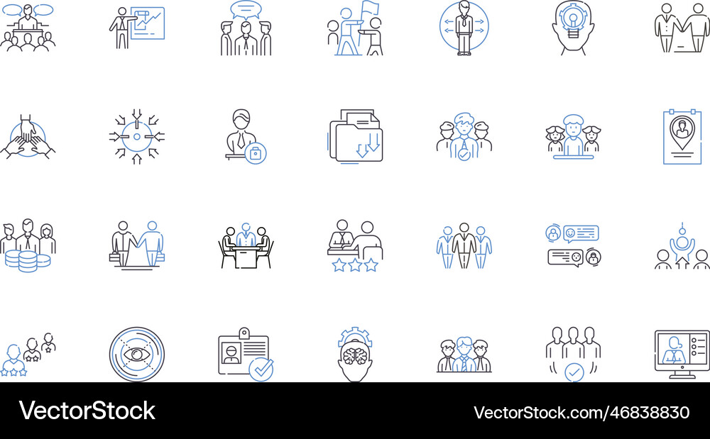 Regel Designing Line Icons Sammlung Richtlinien Vektorbild