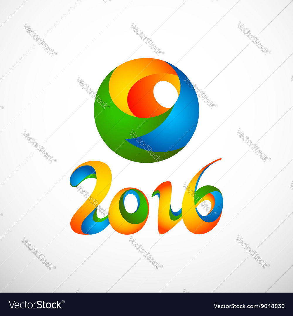 Sign 2016 In Colors Of The Brazilian Flag Vector Image sign-2016-in-colors-of-the-brazilian-flag-vector-image