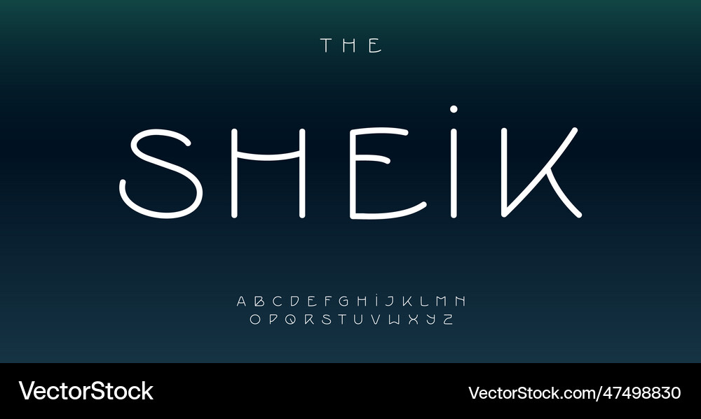 Soft elegant alphabet modern sans serif letters Vector Image