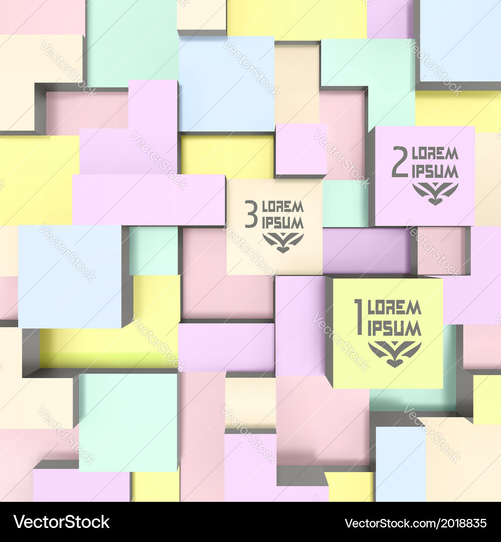 3d blocks structure background Royalty Free Vector Image