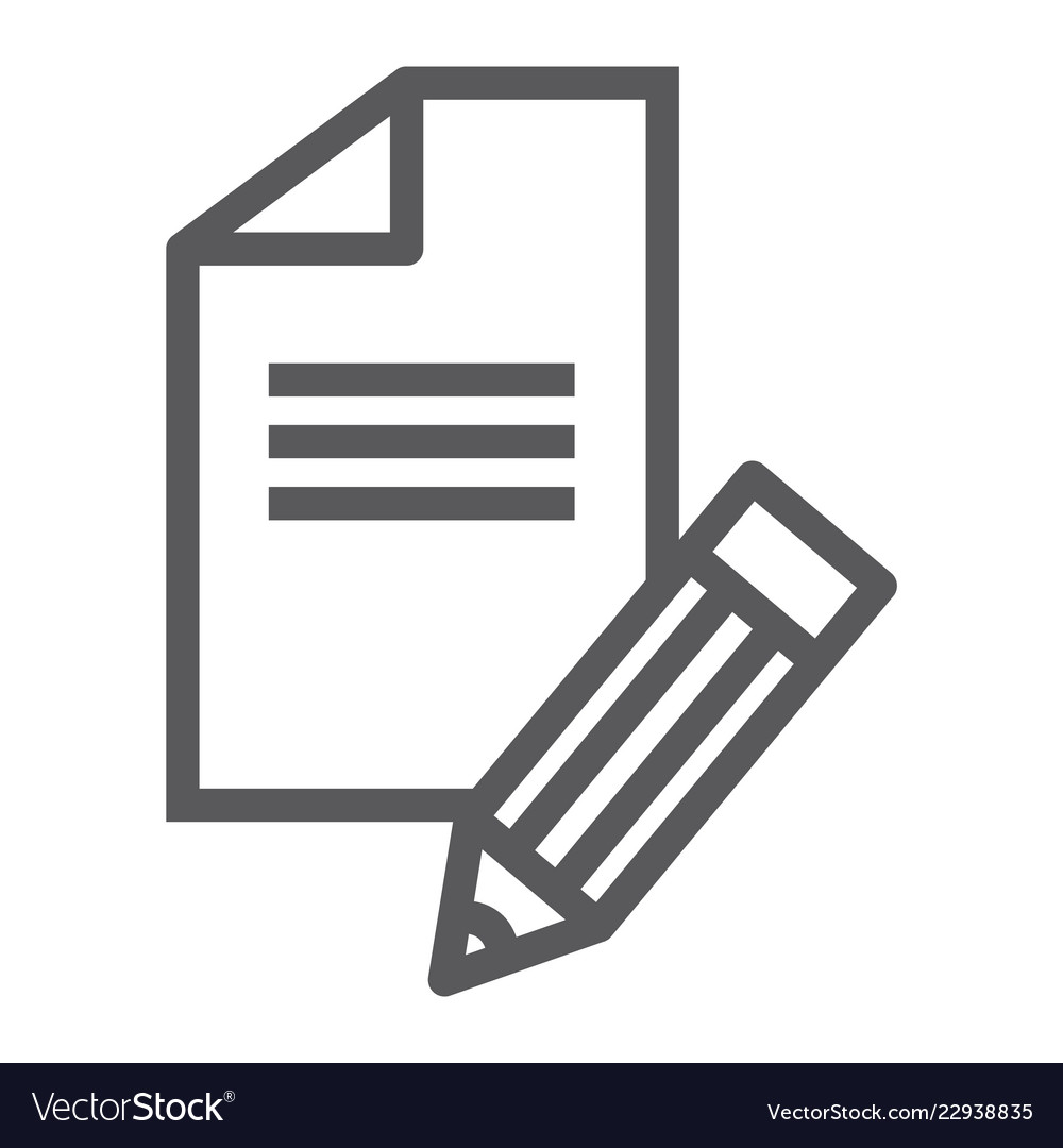 Copywriting line icon blog and content writer Vector Image