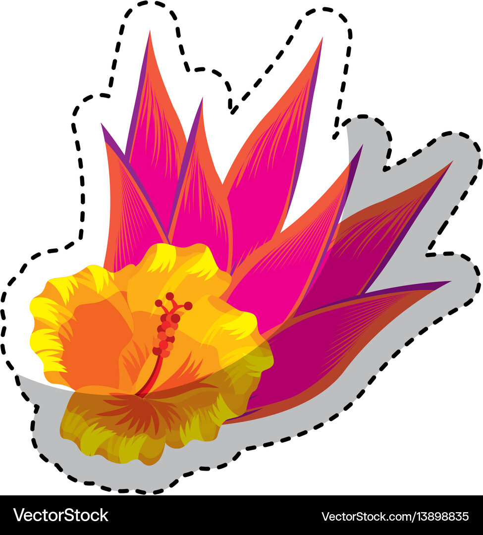 Exotic and tropical flower icon Royalty Free Vector Image