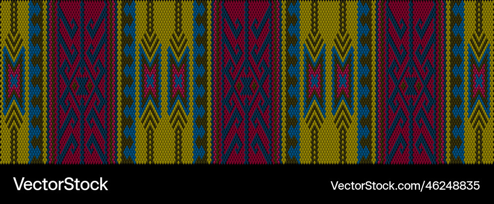 Folk ornament national pattern ethnic embroidery Vector Image