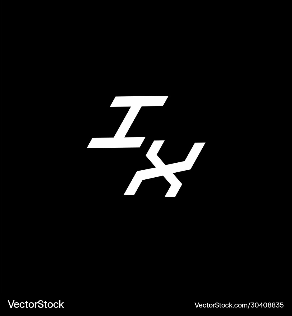 Ix logo monogram with up to down style modern Vector Image