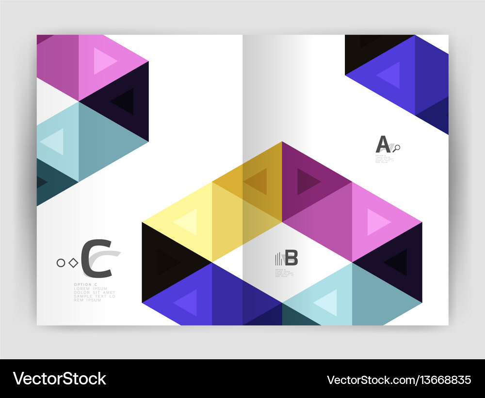 Modern geometric annual report cover Royalty Free Vector