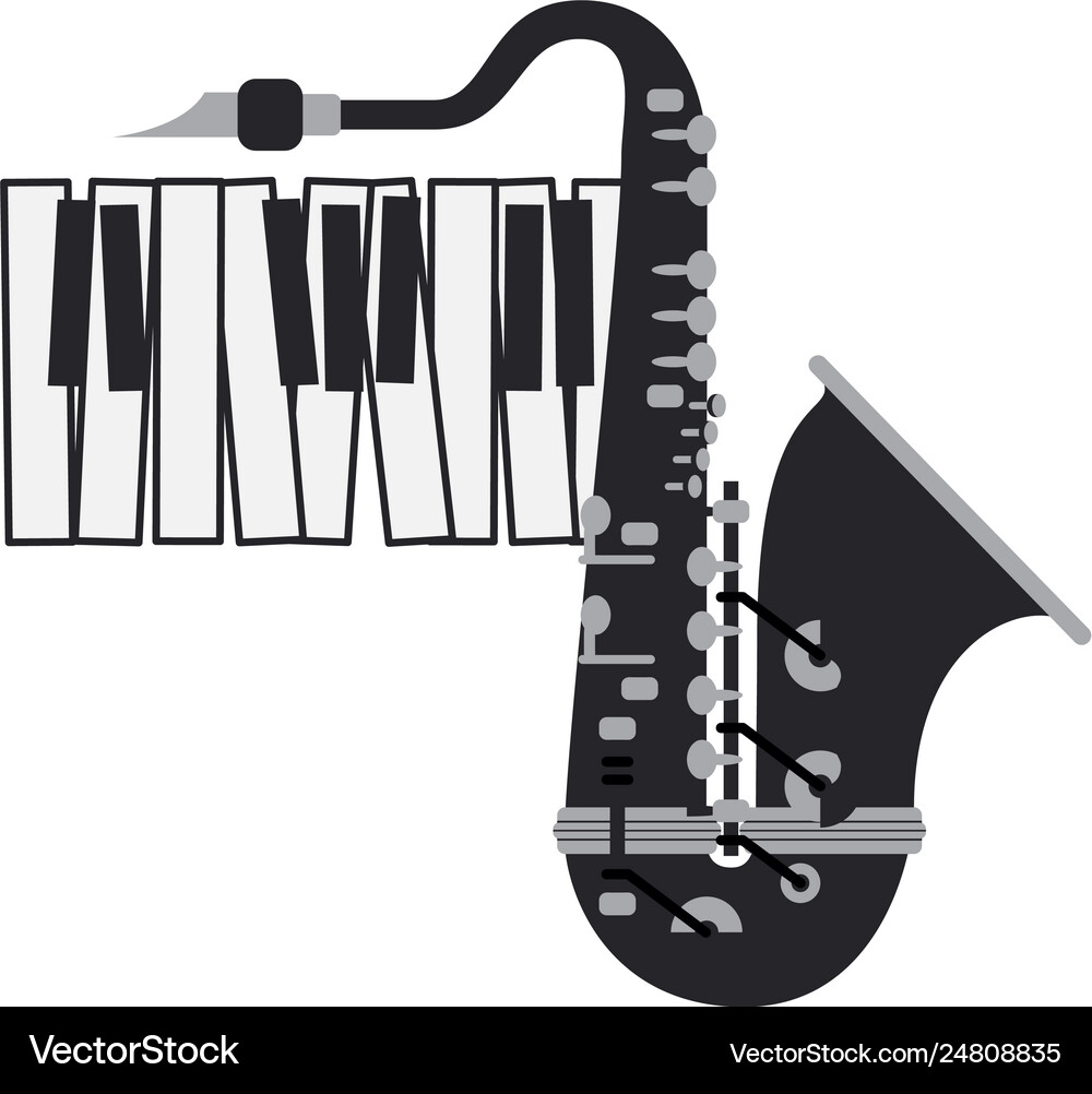 Musical instrument saxophone icon Royalty Free Vector Image