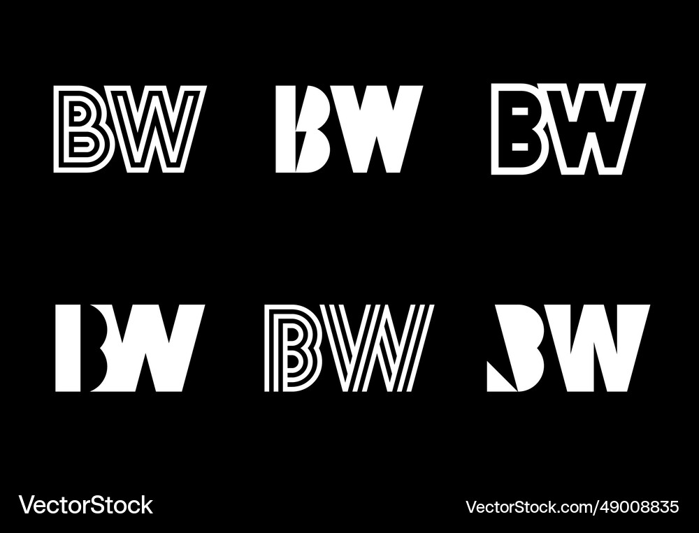 Set of letter logos Royalty Free Vector Image - VectorStock