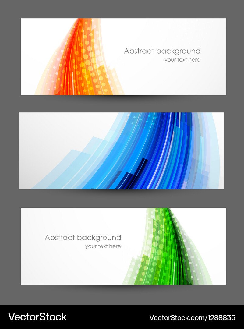 Set of striped banners Royalty Free Vector Image