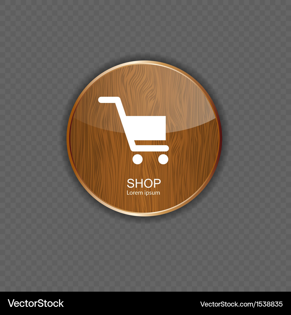 Shop wood application icons Royalty Free Vector Image
