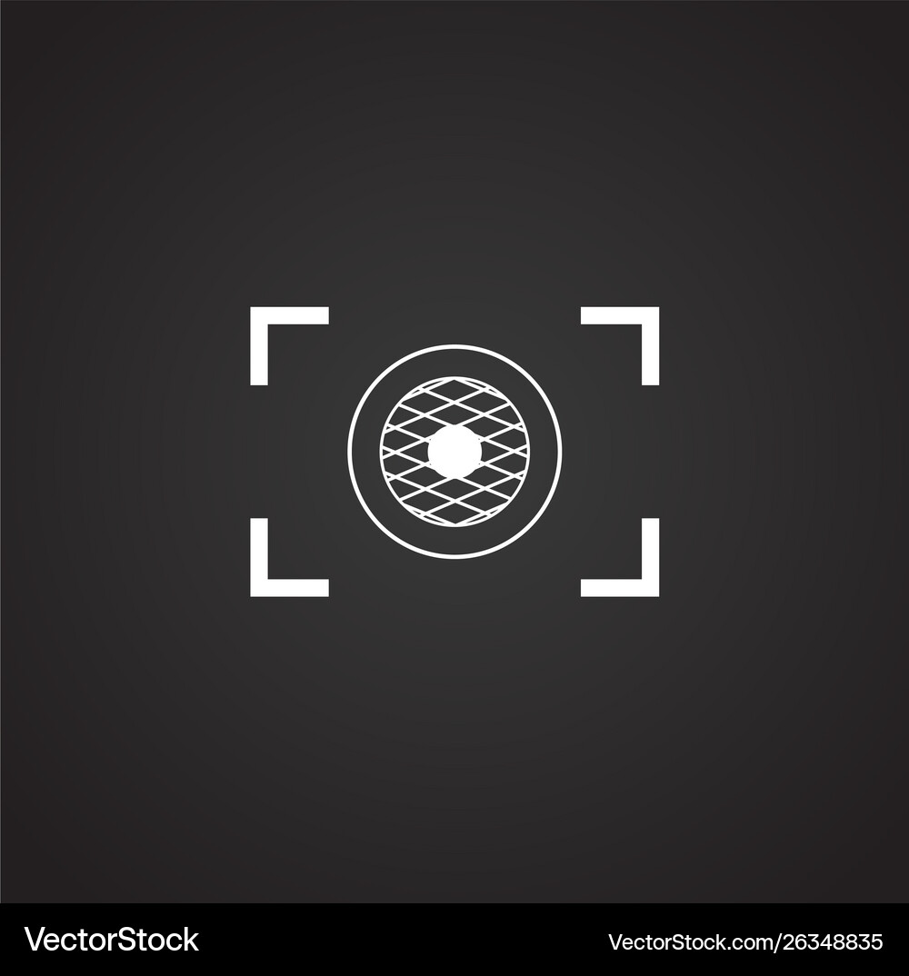 Viewfinder icon on background for graphic and web Vector Image