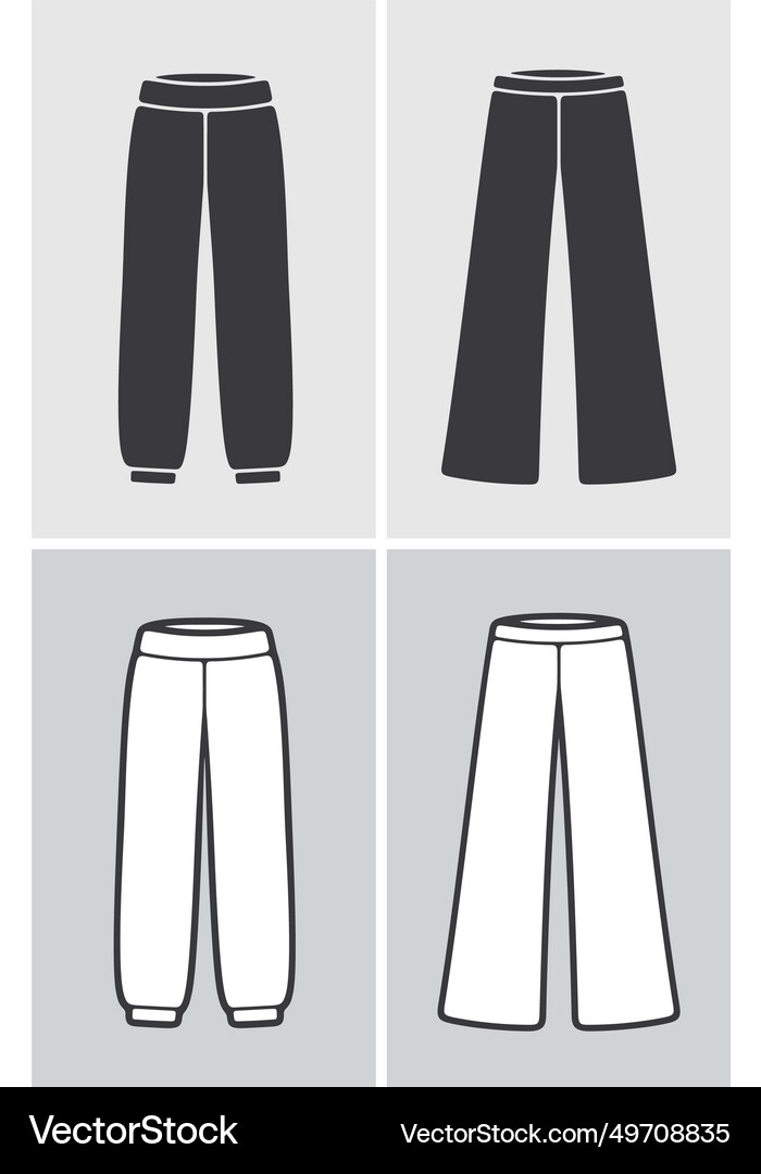 Womens wide pants icon on a background Royalty Free Vector