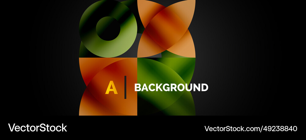 Abstract round geometric shapes with gradients Vector Image