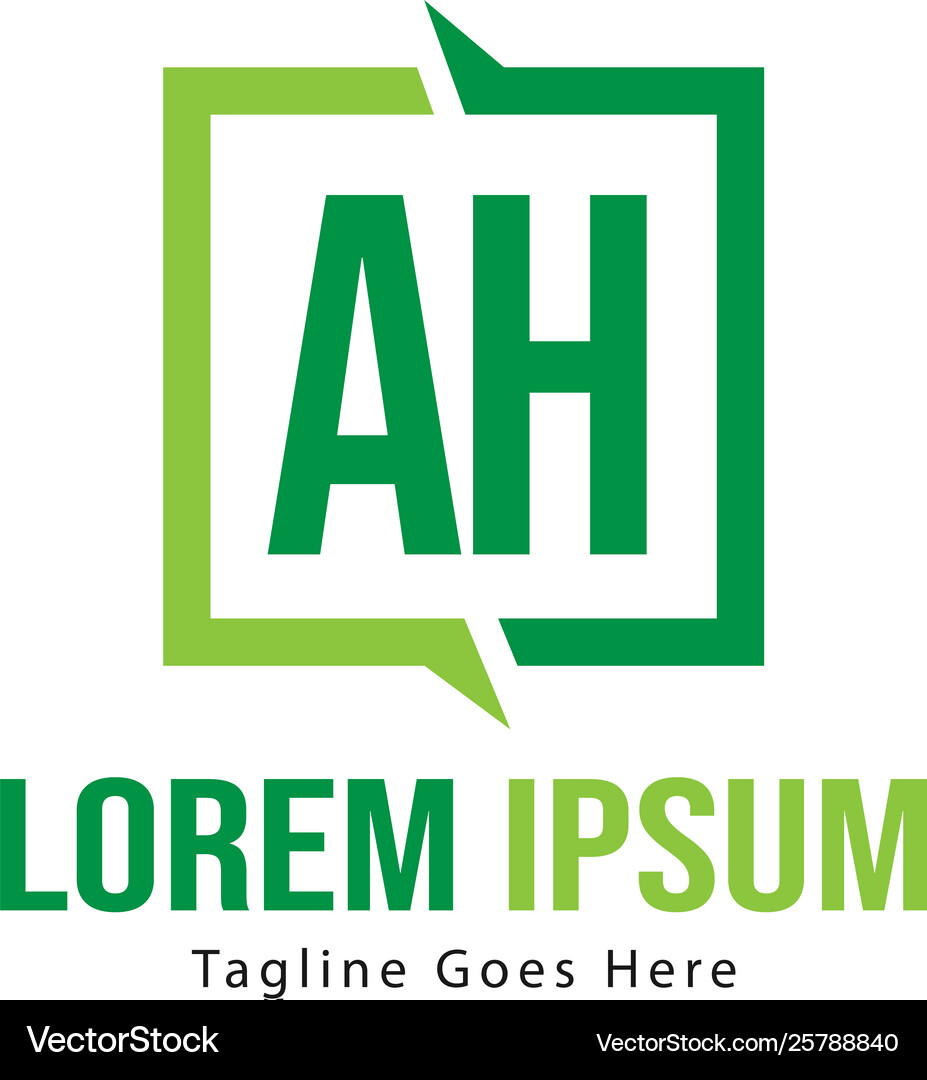 Ah letter logo design creative modern letters Vector Image