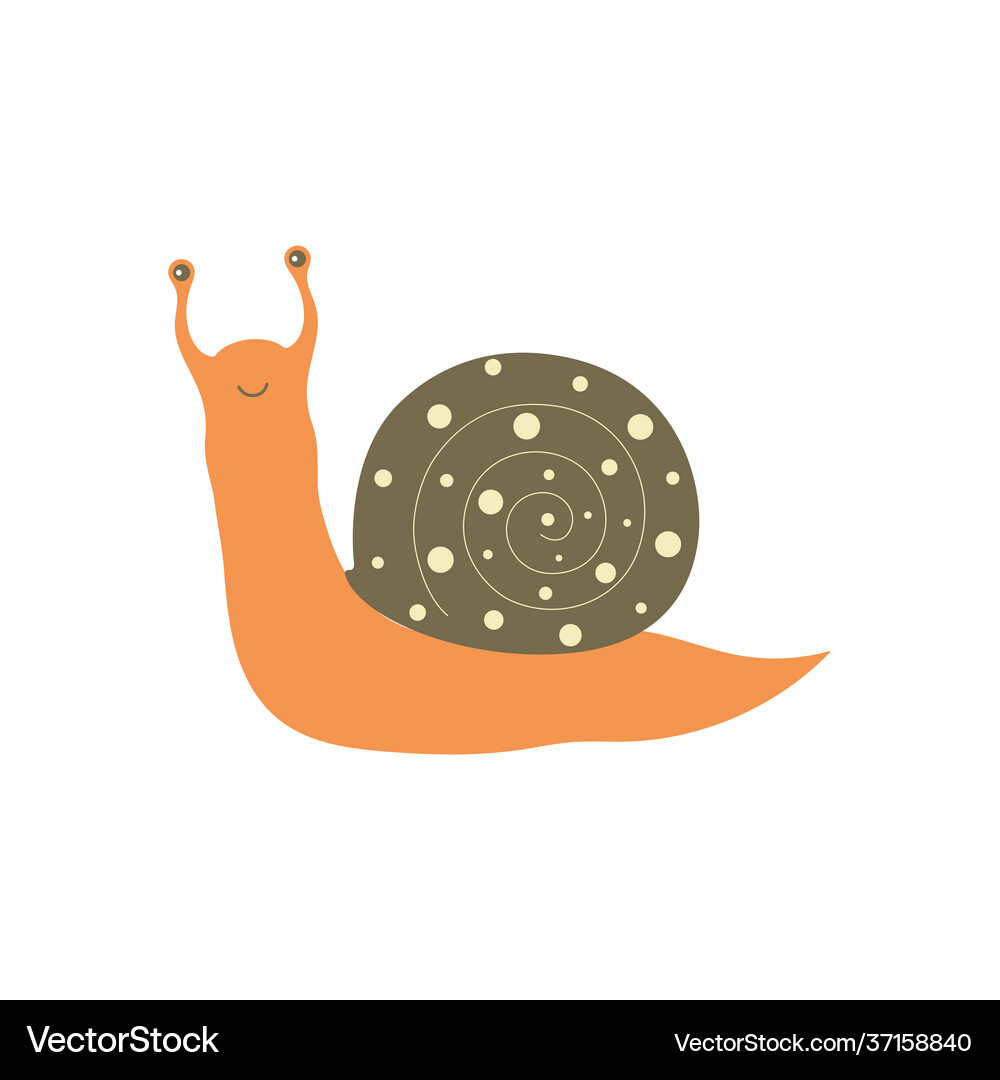 Cartoon snail isolated on white background Vector Image