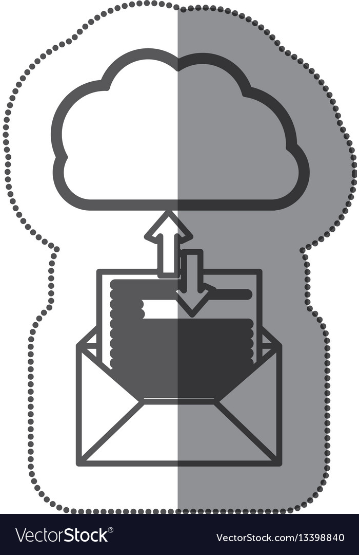 Cloud hosting data downloading and uploading Vector Image