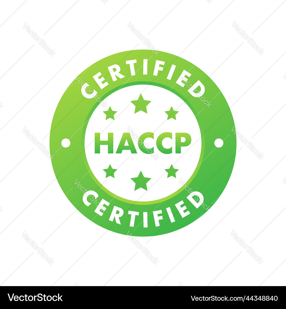 Haccp certified icon on white background Vector Image