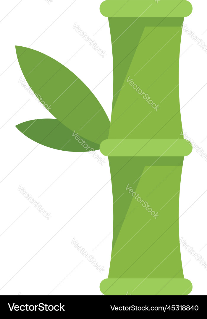 Lucky charm bamboo icon flat fortune year Vector Image