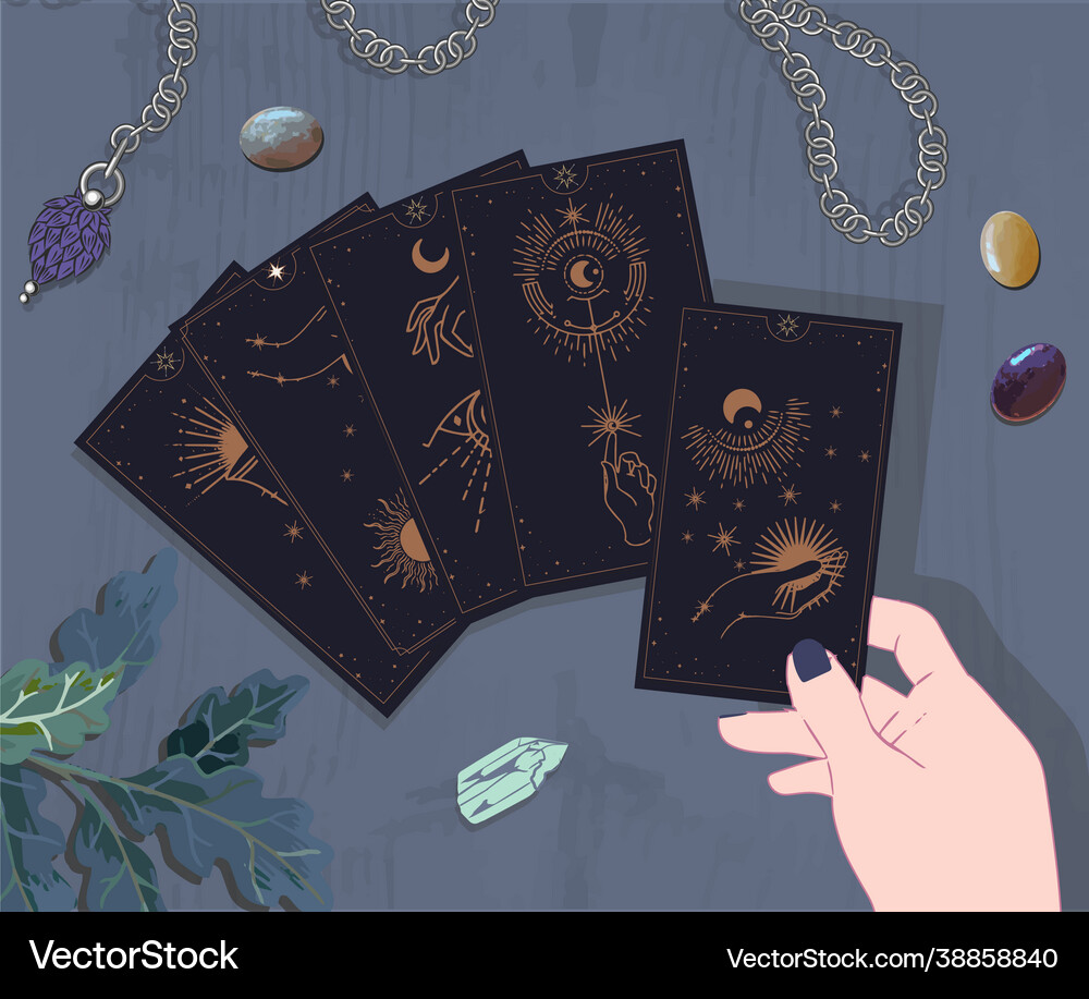 Modern witch vibes oracle for week aesthetic Vector Image