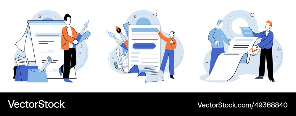 Paperwork financial reports are crucial Royalty Free Vector