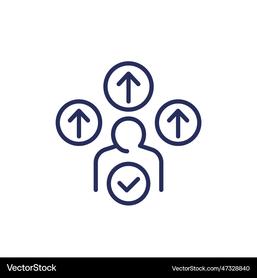Personal growth and self-improvement line icon Vector Image