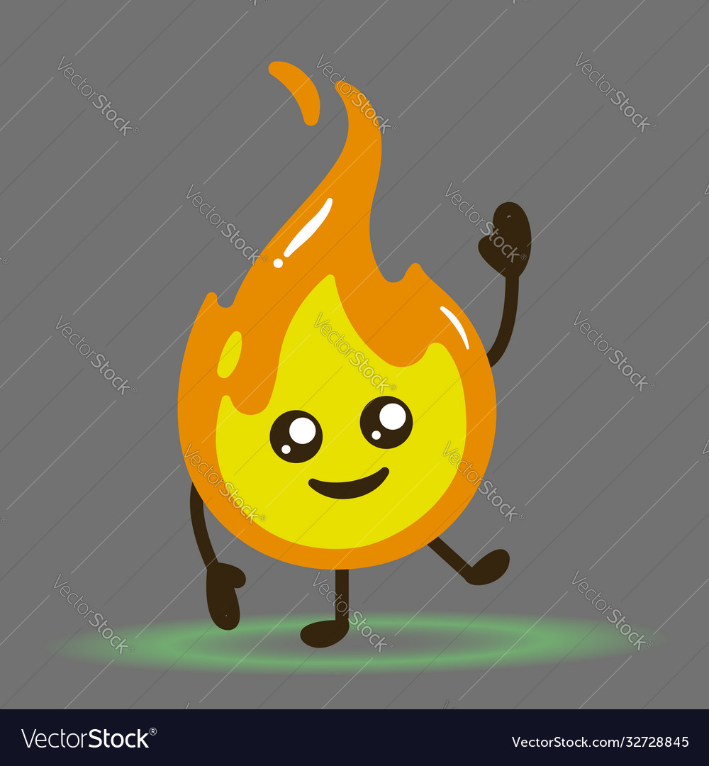 Cute fire Royalty Free Vector Image - VectorStock