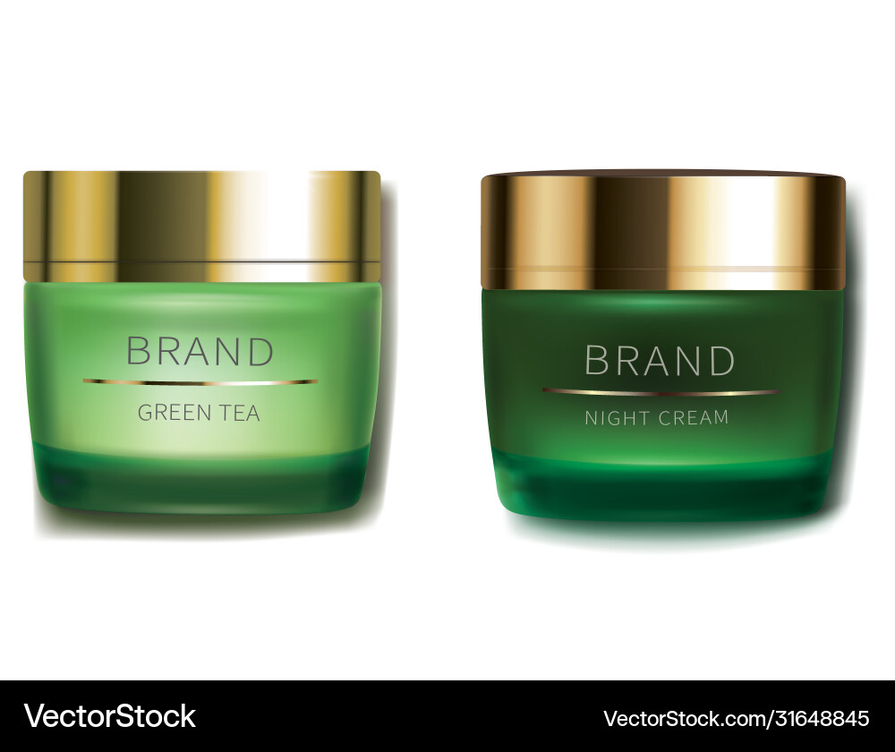 Day and night cosmetic cream Royalty Free Vector Image