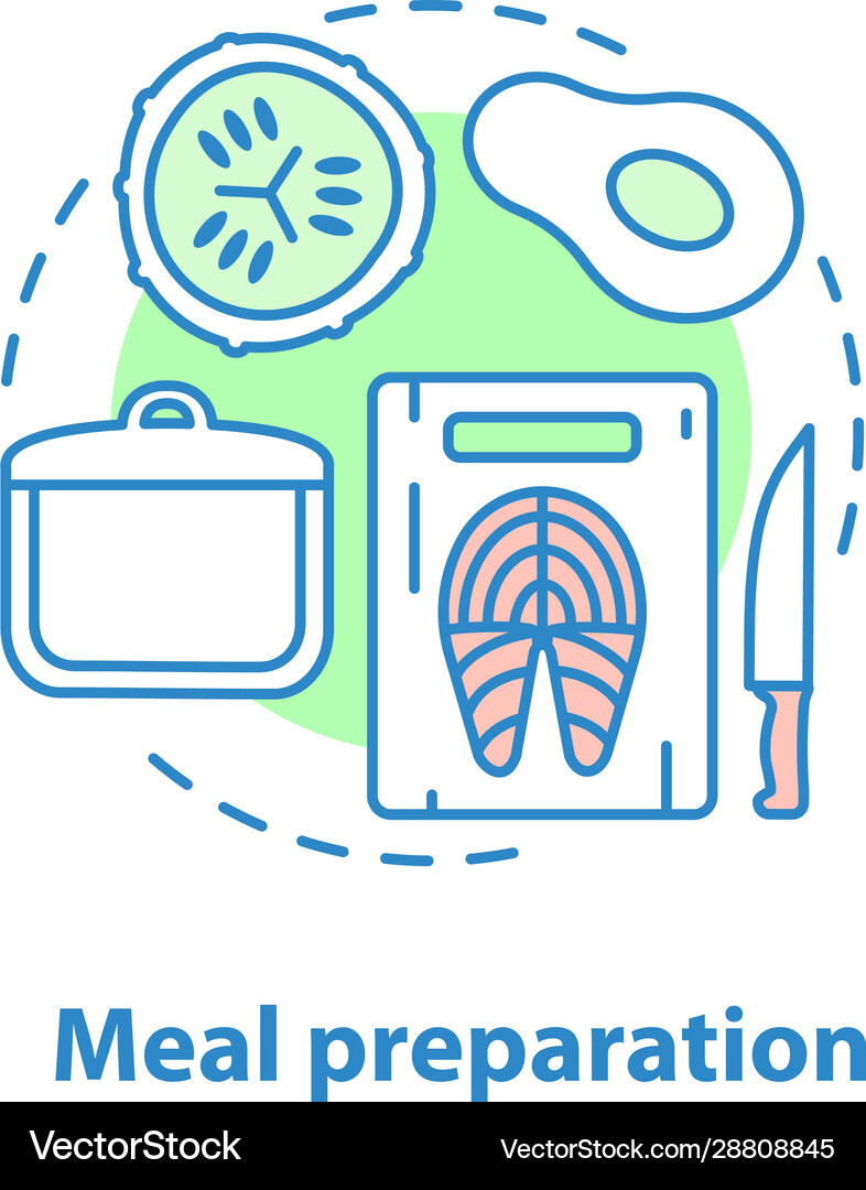 Food preparation concept icon Royalty Free Vector Image
