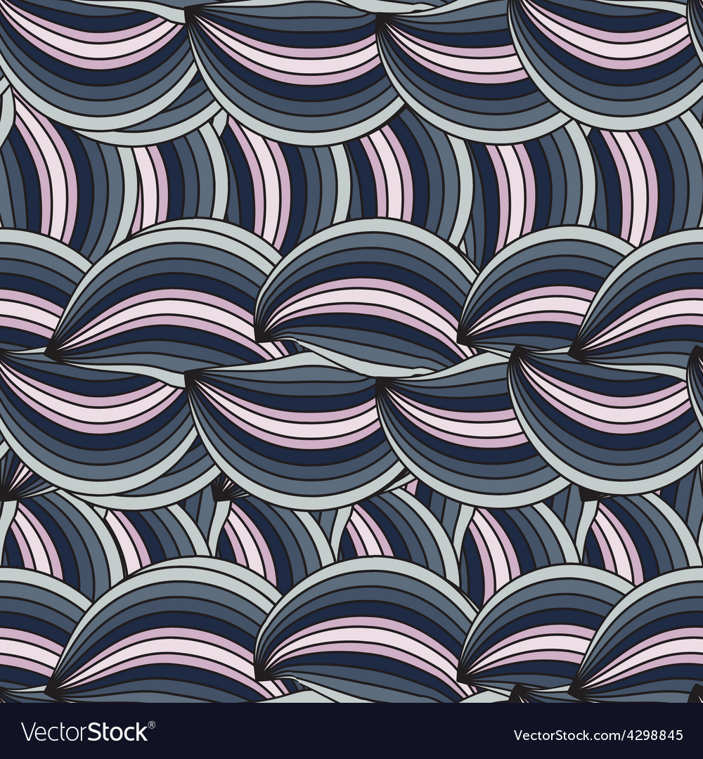 Horizontal seamless texture with waves Royalty Free Vector