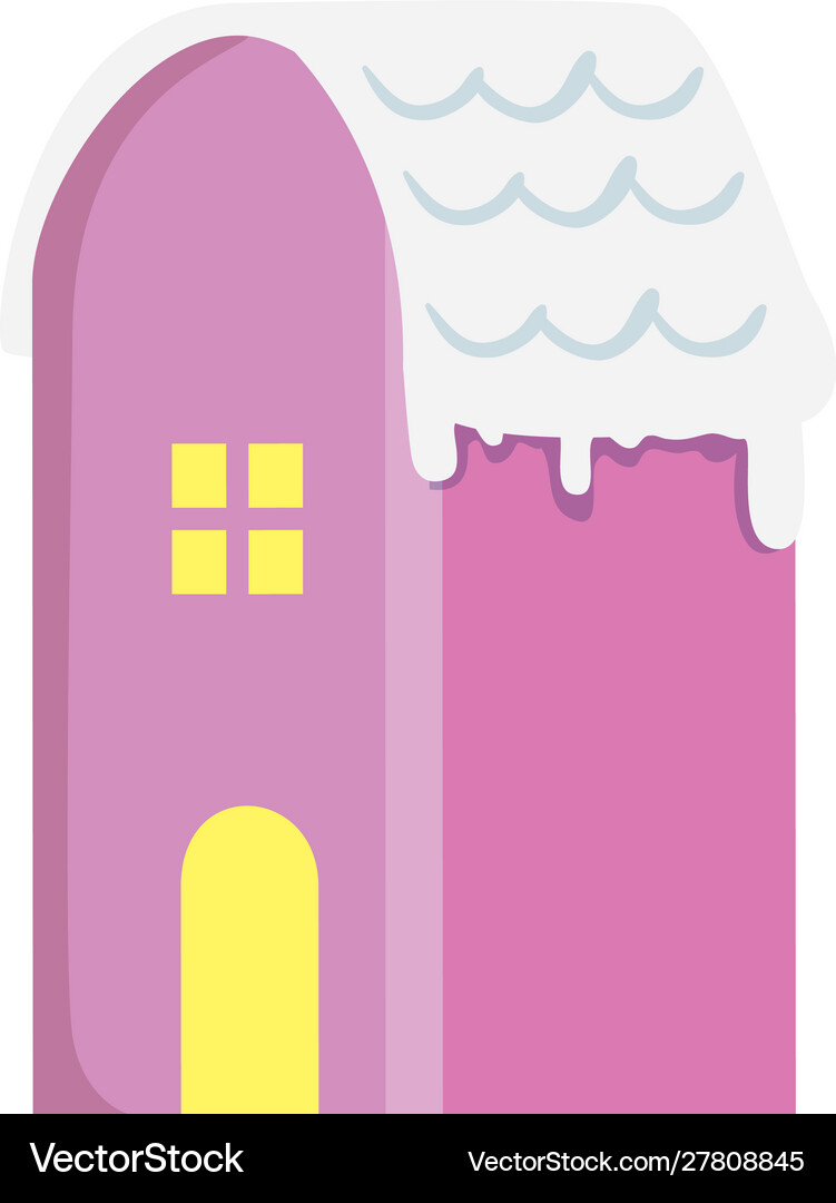 House with snow isolated icon Royalty Free Vector Image