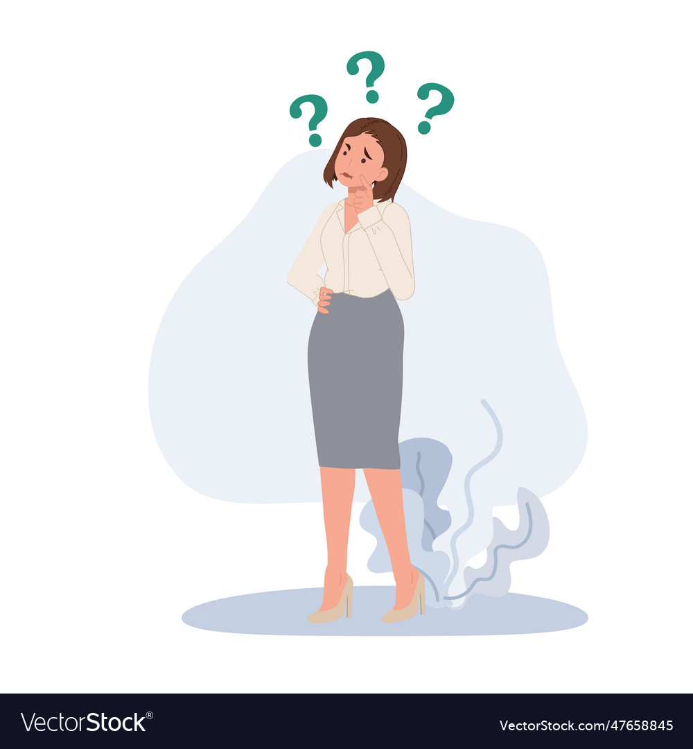Thinking help confused businesspeople asking Vector Image Thinking help confused businesspeople asking Vector Image
