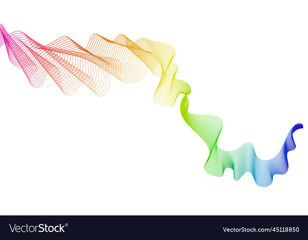 Abstract backdrop with wave gradient lines Vector Image