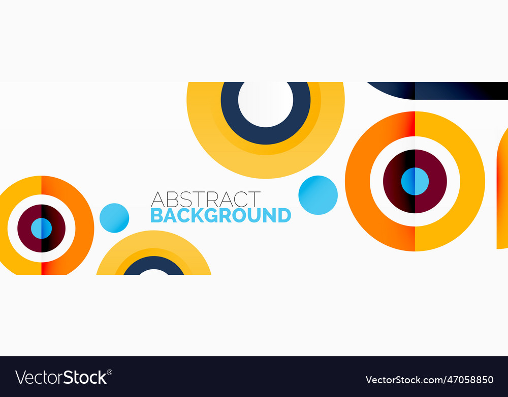 Abstract round shapes background minimalist Vector Image